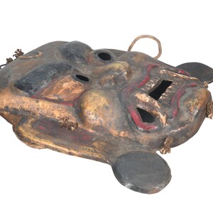 Vintage Newari Lakhey Deity Brass Handcrafted Wall Hanging: Tribal ...