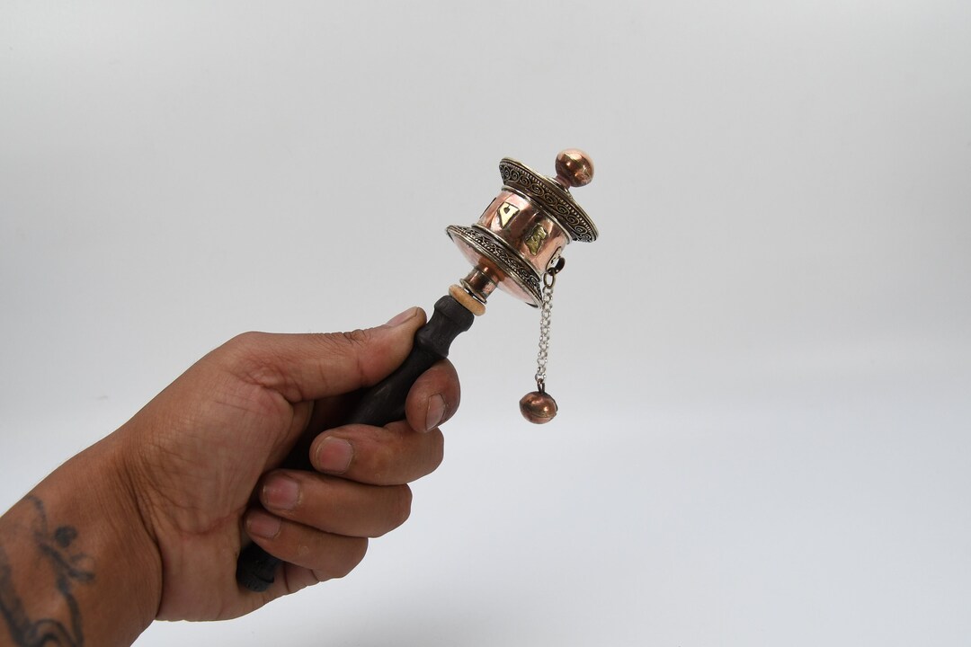 Handcrafted Copper Prayer Wheel - Tibetan Buddhist Altar Decor - Etsy