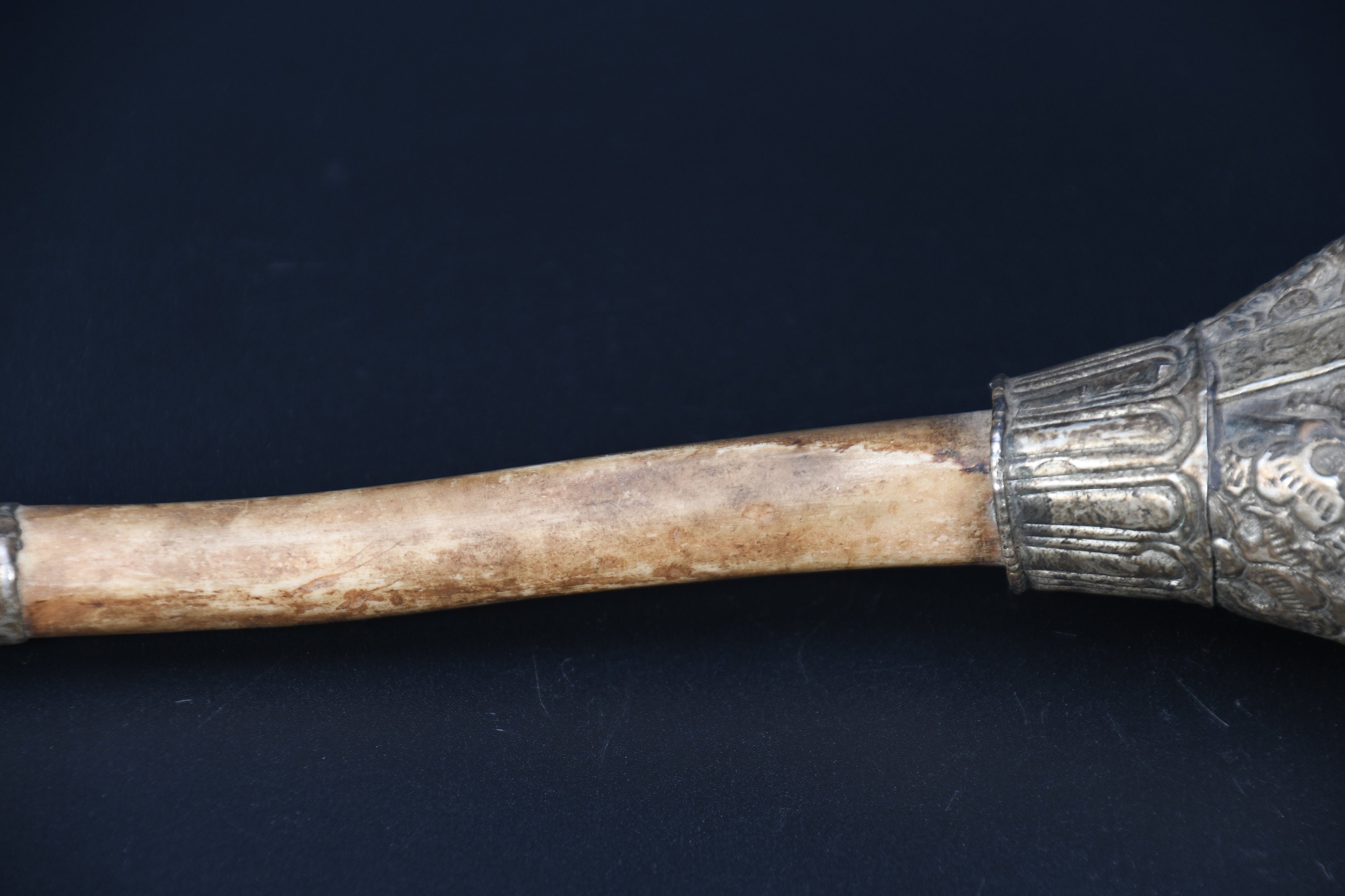 Traditional Ritual Kangling Tibetan Silver Inlay Bone Trumpet | Etsy