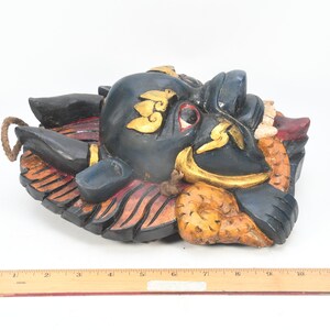 Wood Carved Chhepu Mask Antique Tibetan Vintage Shaman Mask Antique ...