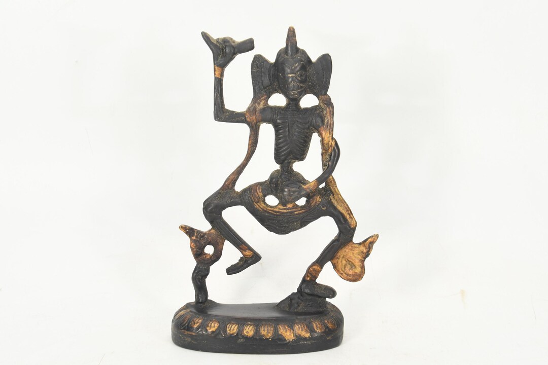 Brass Citipati Skull Statue, Tibetan Buddhist Decor - Etsy