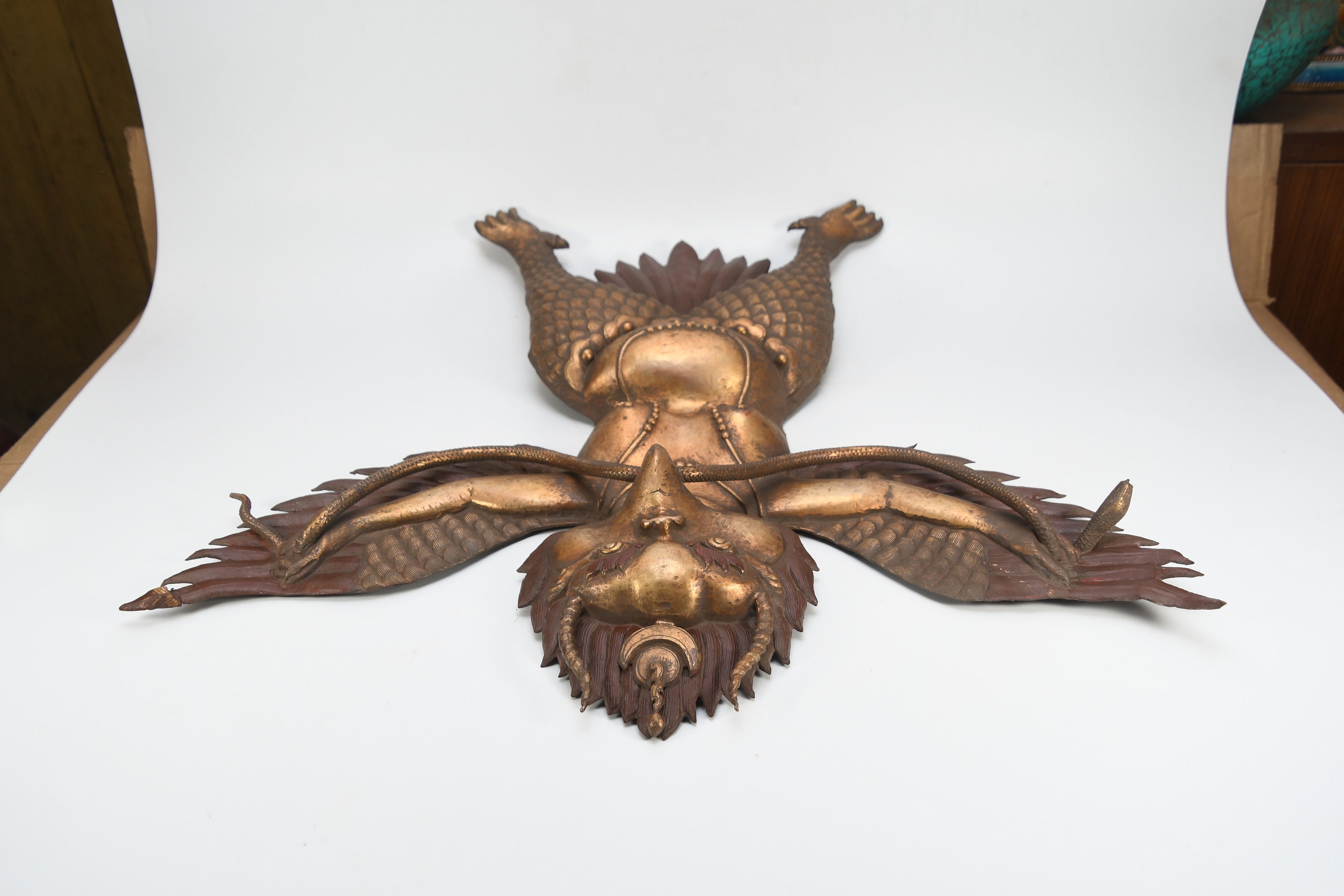 Garuda Wall Hanging Winged Copper Statue Repousse Sculpture - Etsy