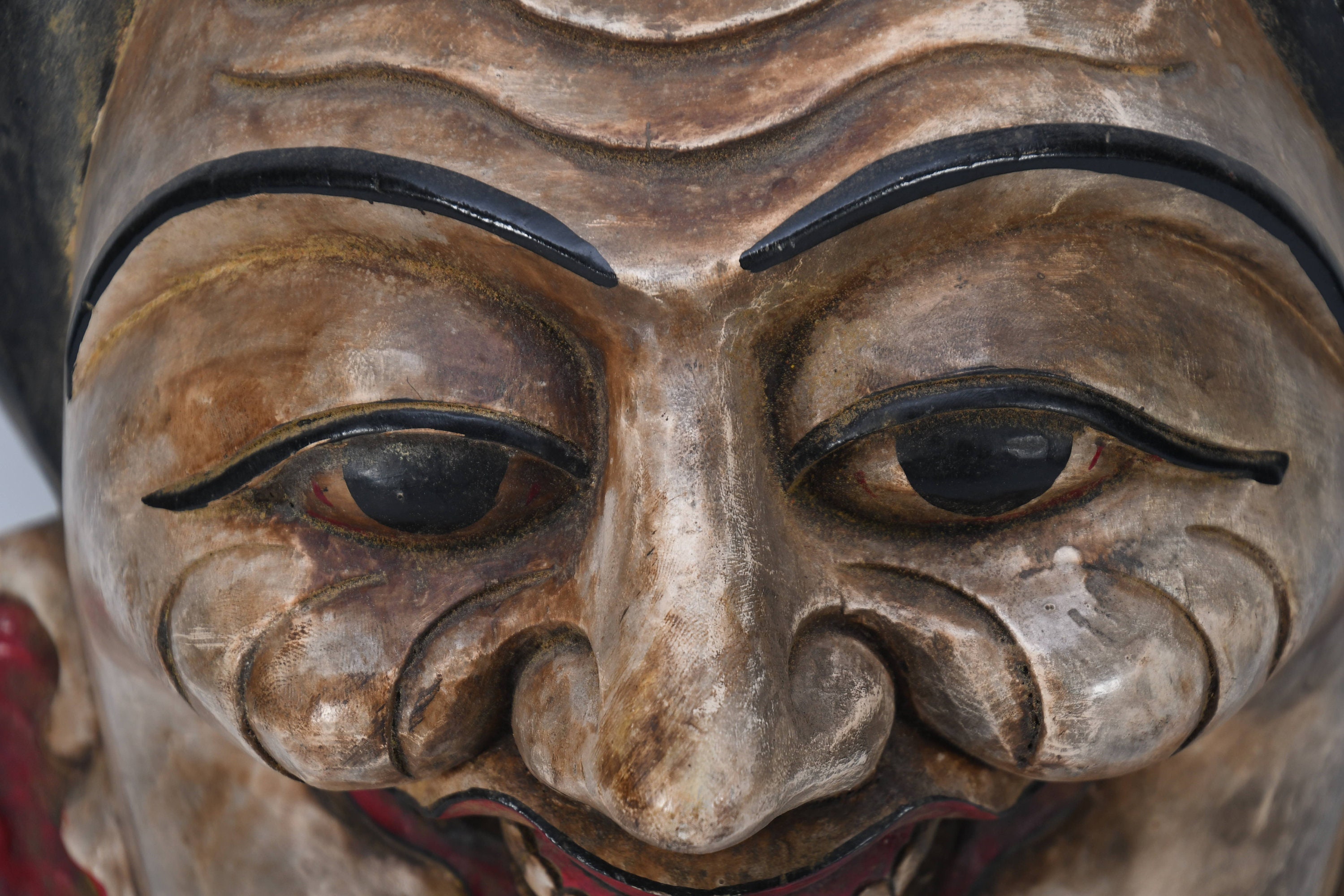 Hand Carved Wooden Skull Mask Man Laughing Vintage Wood | Etsy