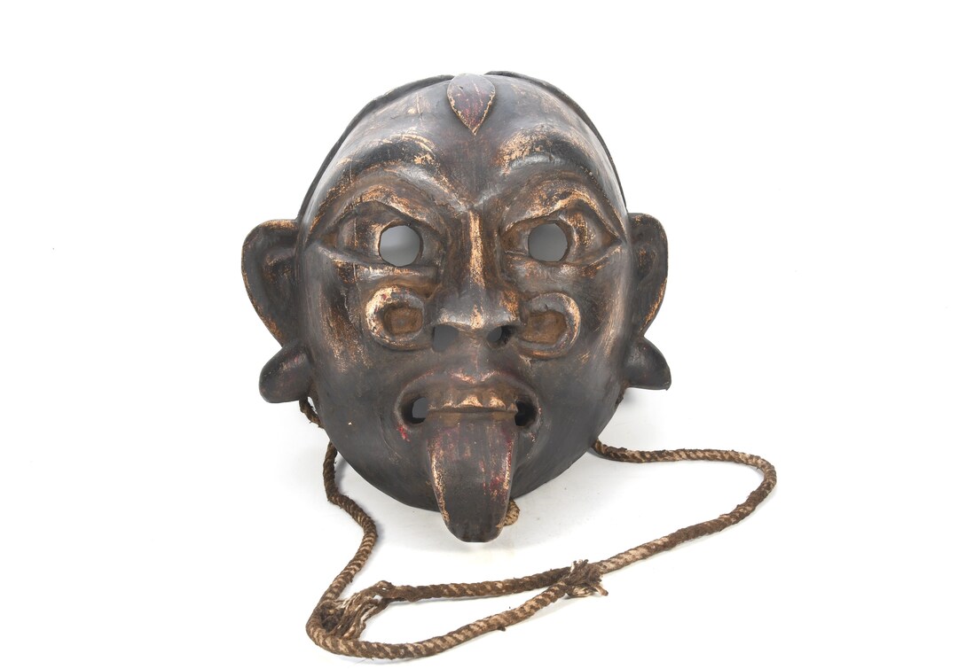 Goddess Kali Wooden Handmade Wall Hanging Mask Fierce Diety Vintage ...