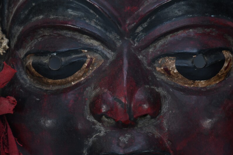 Wall Hanging Antique Shaman Lakhe Mask Handmade Carved Lakhey - Etsy