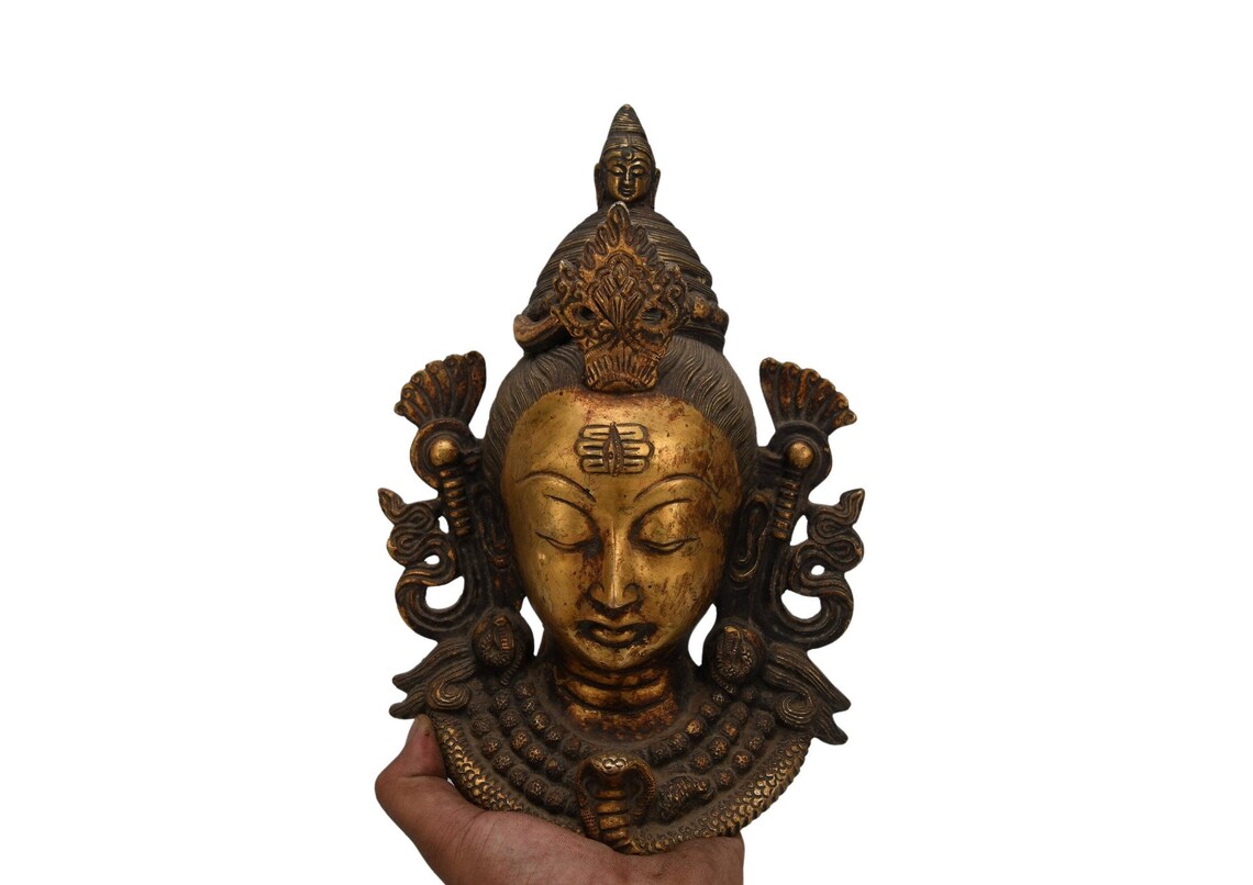 Shiva God Wall Hanging Mask Handmade Mahadev Idol Lord Shivaji - Etsy