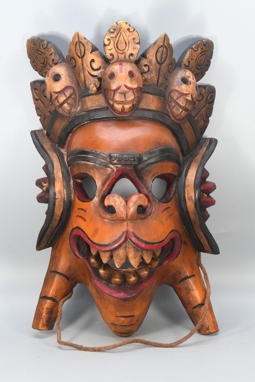 Handcrafted Mask Tibetan Deity Hanuman Monkey Himalayan Shaman Tibet ...