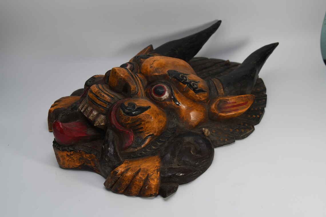 Tibetan Handcrafted Chhepu Bali Wooden Hindu Chepu Mask Eagle | Etsy