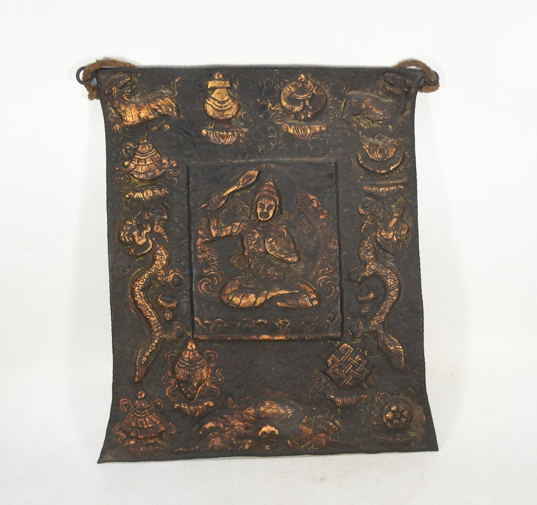 Handmade Iron Manjushree Mandala Wall Hanging, Tibetan Decor - Etsy
