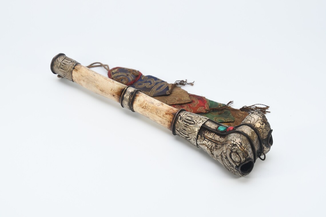 Tibetan horn buddhism rare chod lama kapala kangling Ritual | Etsy