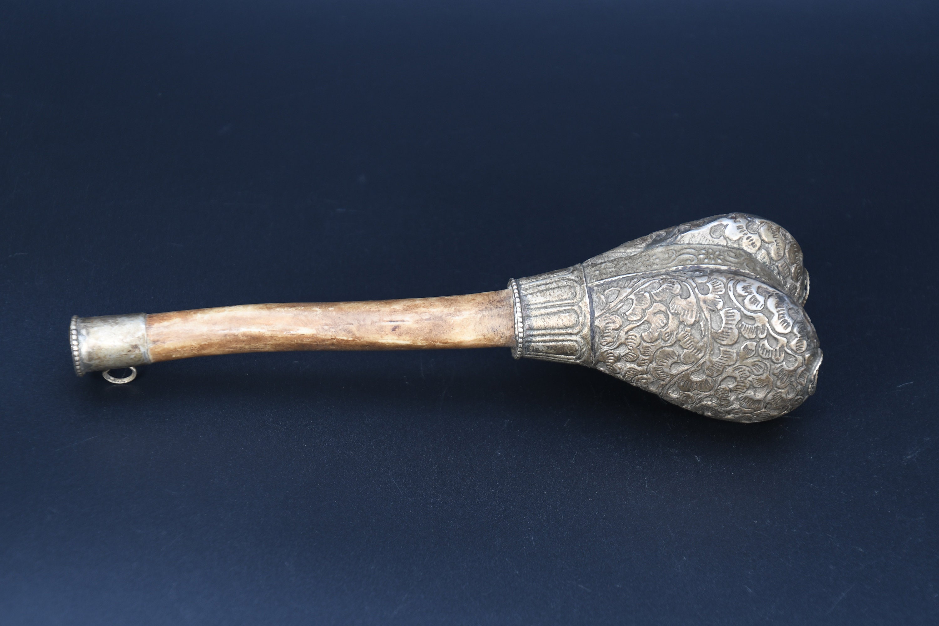 Traditional Ritual Kangling Tibetan Silver Inlay Bone Trumpet | Etsy