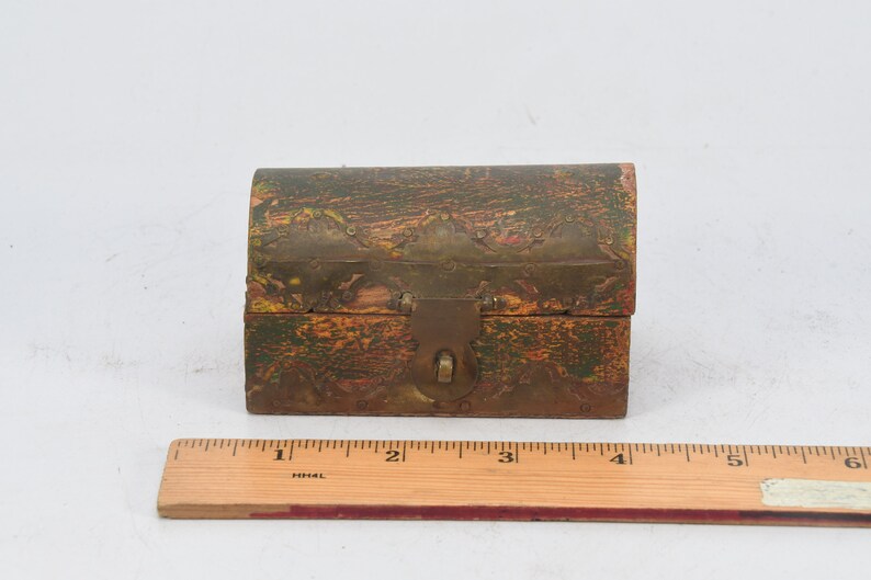 Tibetan Antique Handmade Traditional Wooden Treasure Box Vintage ...
