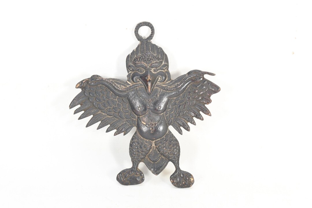 Handmade Brass Flying Garuda Wall Hanging – Tibetan Antique Decor ...