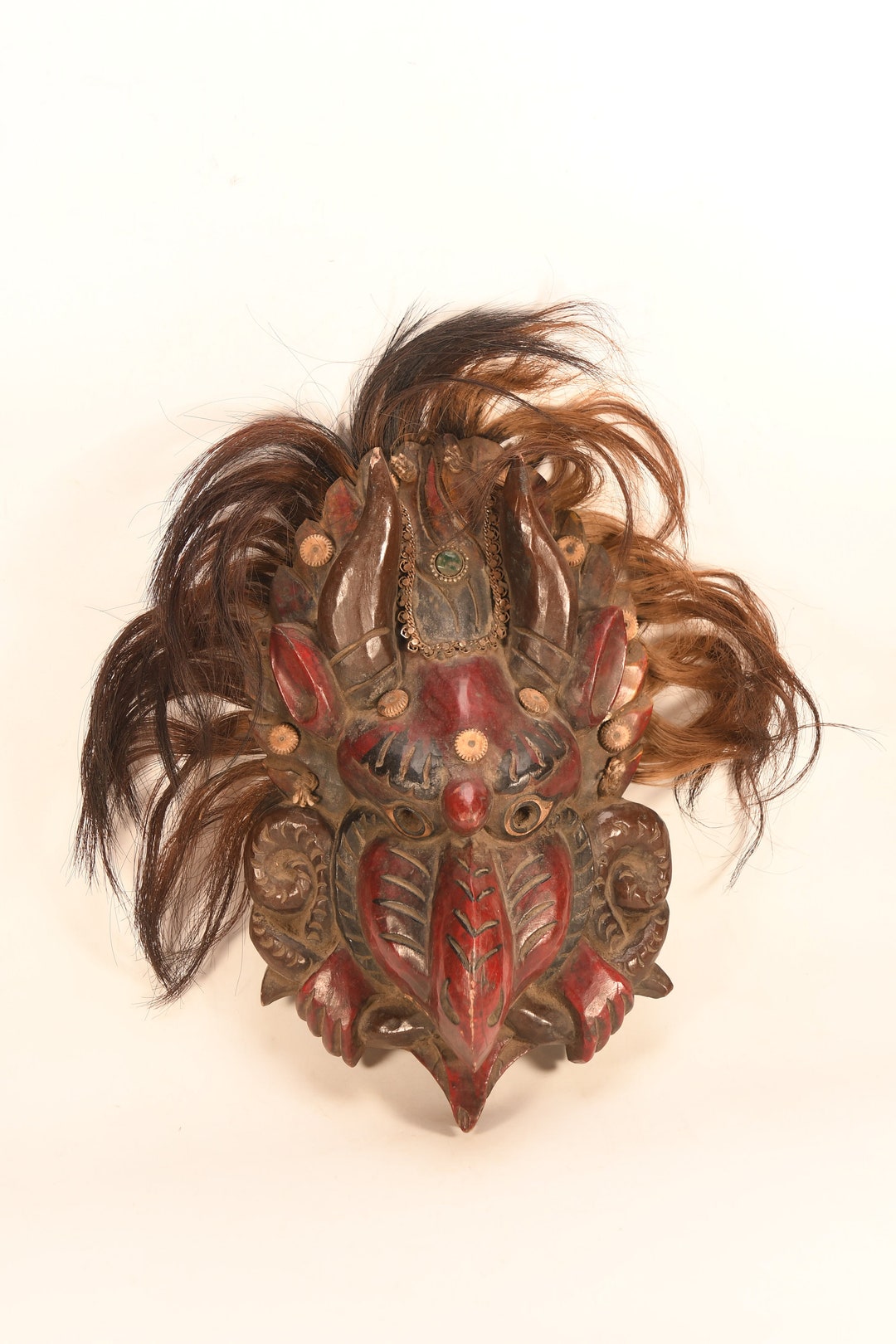 Decorative Wooden Carved Garuda Mask Handmade Bali Garud Wall Hang ...