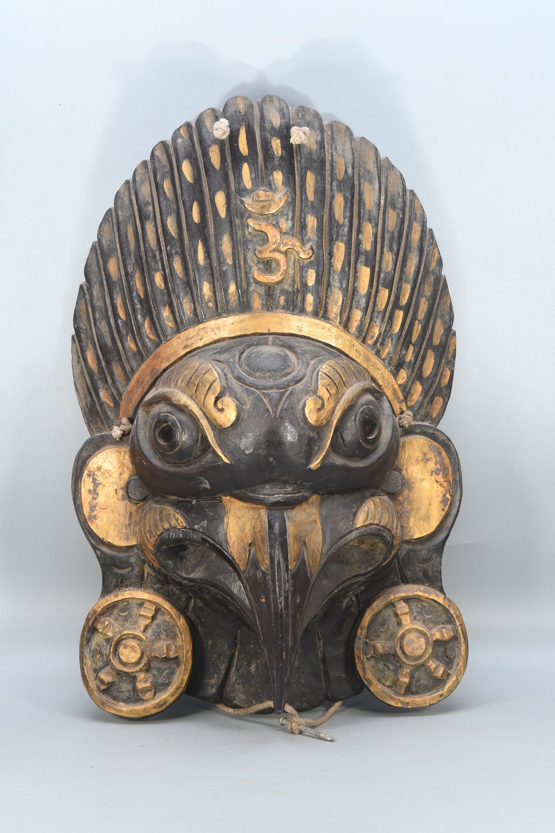 Chhepu Garuda Wooden Handcarved Vintage Protective Deity Tibetan Mask ...