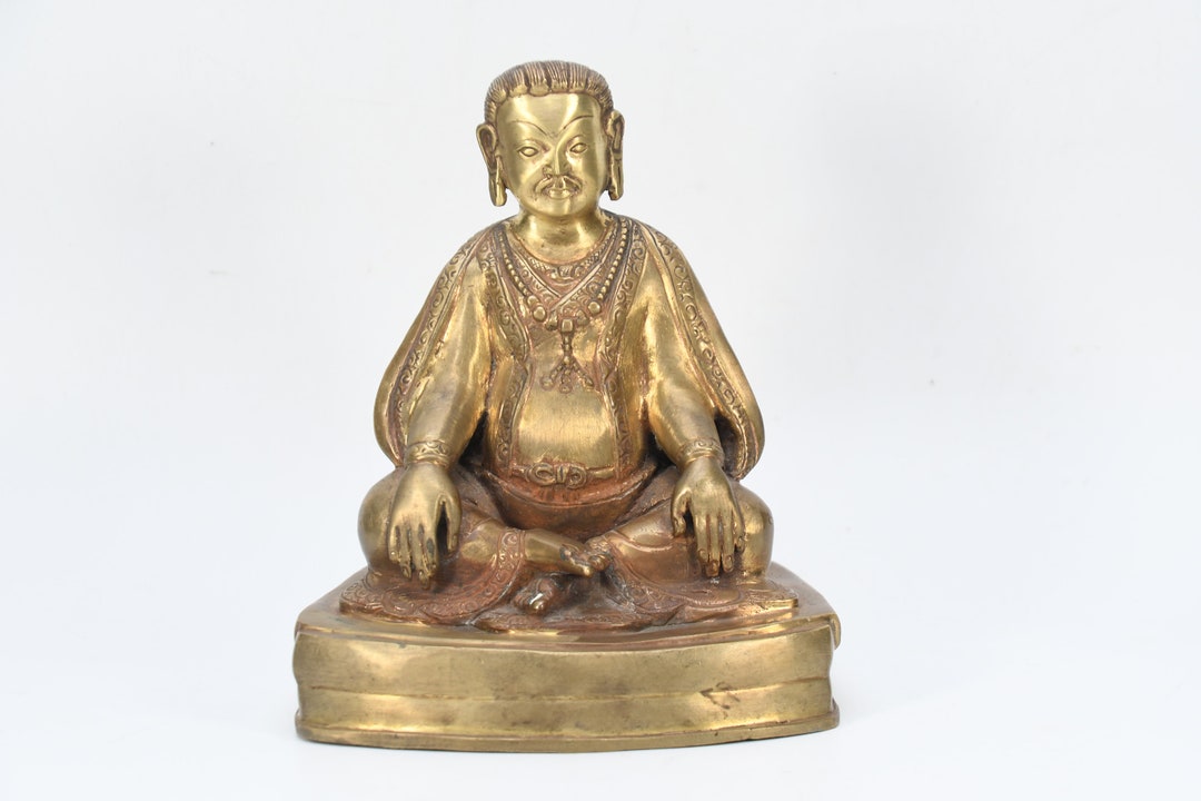 Buddhist Guru Marpa Antique Statue Brass Copper Alloy Bodhisattva ...