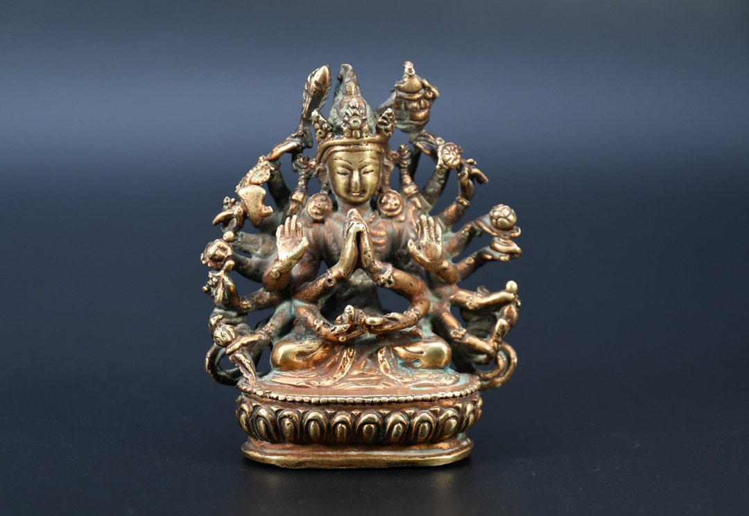 Antique Chandi Statue Hand Carved Chandika Brass Sculpture - Etsy