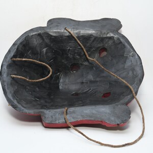 Typical Newari Diety Lakhey Wooden Handmade Metal Beaded Tribal Mask ...