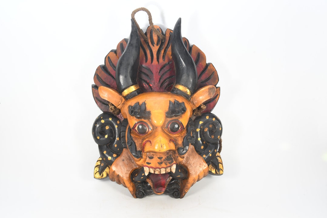 Horned Chhepu Carved Tibetan Tribal Vintage Shaman Mask Antique ...