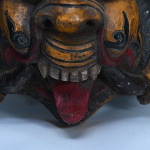 Tibetan Handcrafted Chhepu Bali Wooden Hindu Chepu Mask Eagle Bird Wall ...