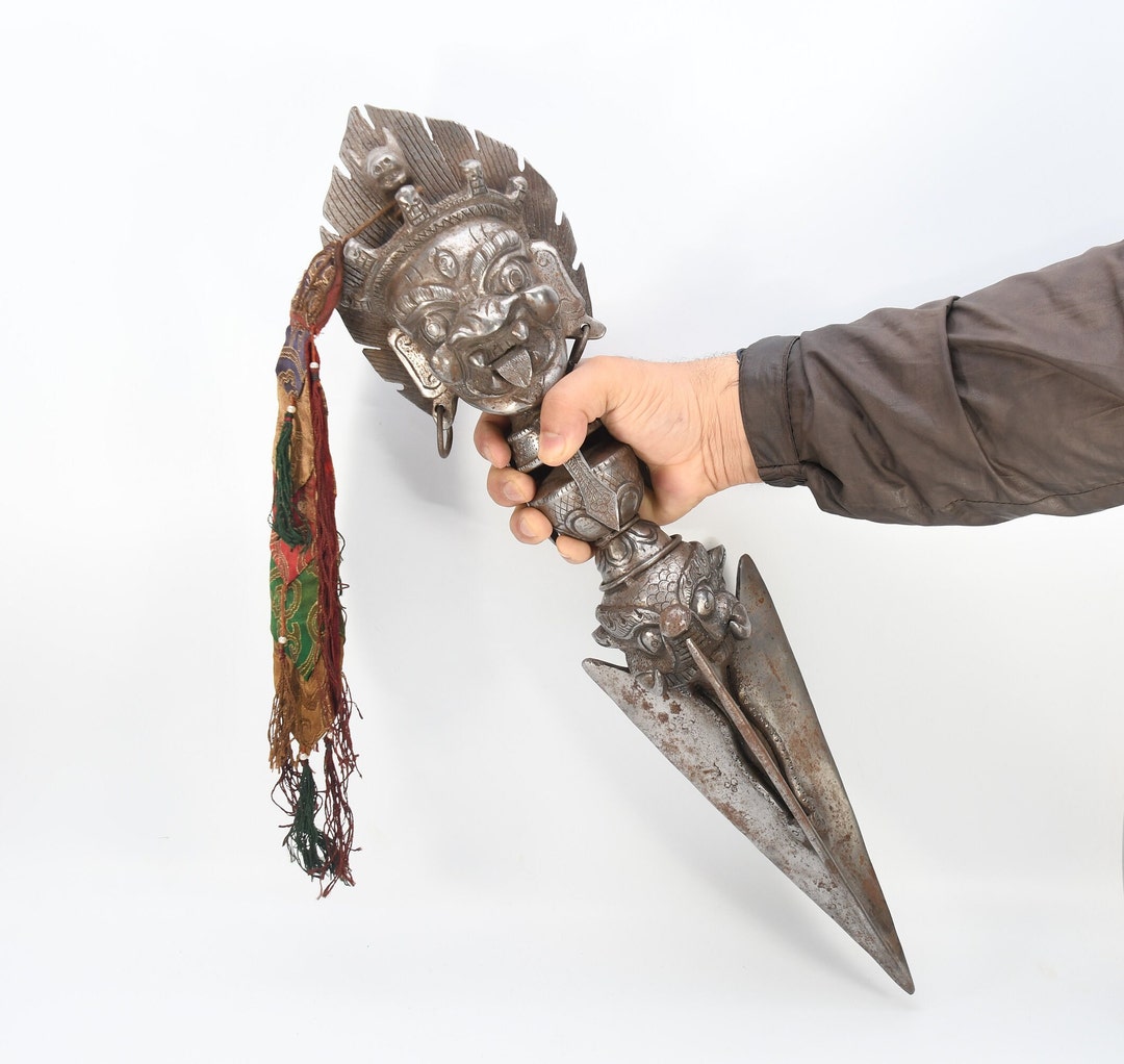 Tibetan Phurba Buddhism Stand IRON Phurba Hand Made Quality Mahakala ...