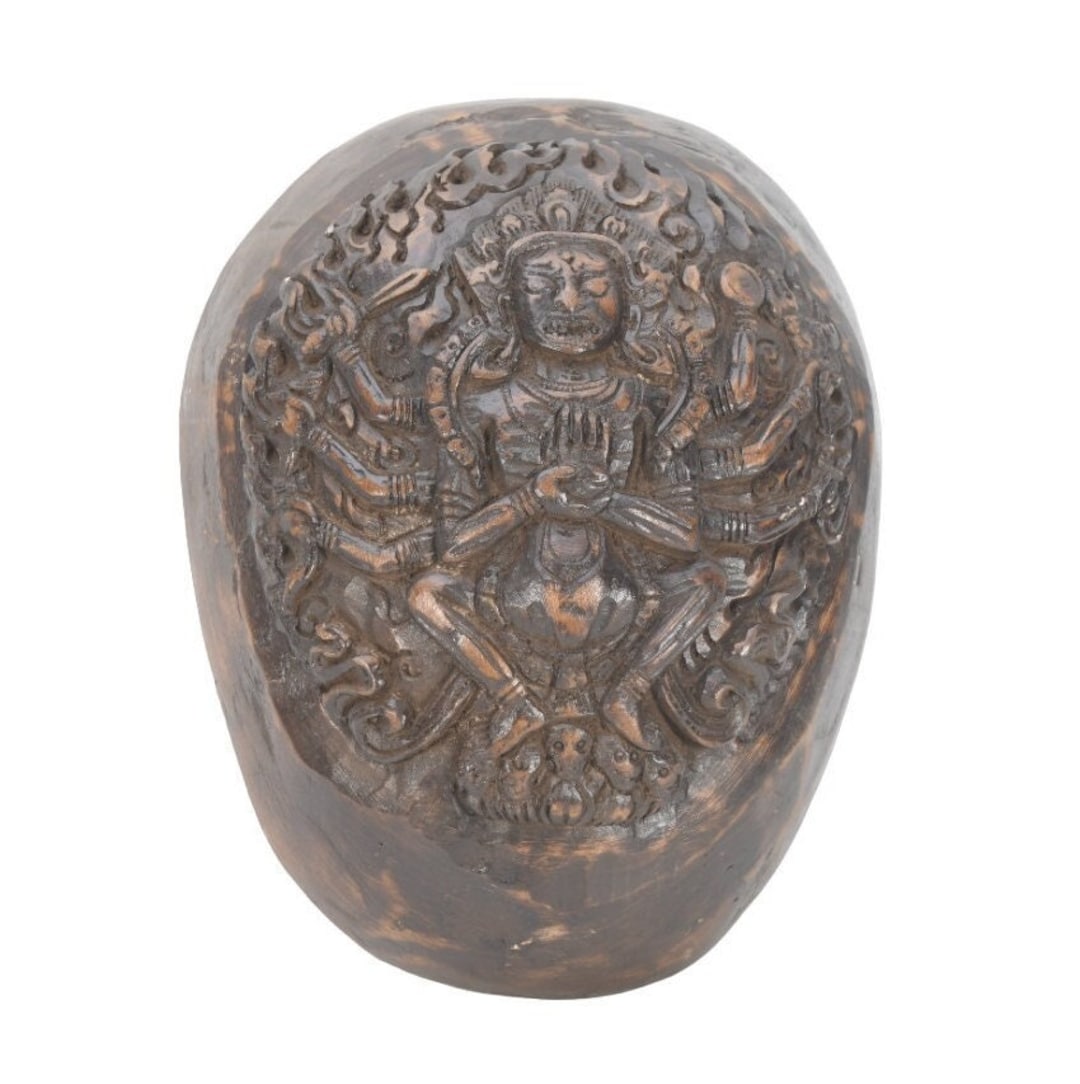 Goddess Kali Vintage Handcarved Tibetan Kapala Resin Bowl Home ...