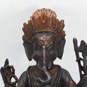 Lotus Sitting Lord Ganesh Statue Ganesha Handmade Elephant Head ...