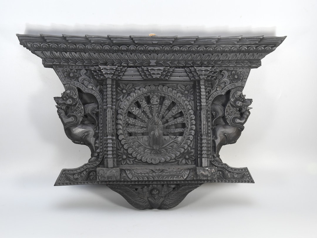 Antique Newari Wooden Window Aankhijhyal: Handcrafted Vintage ...