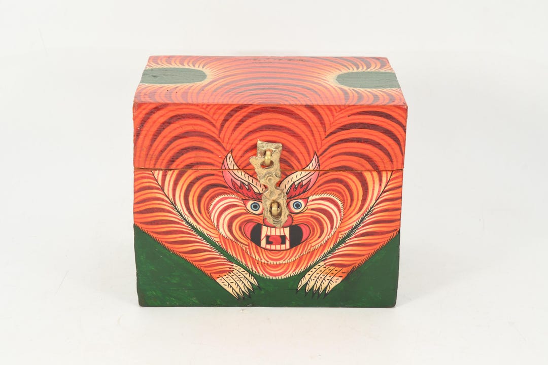 Handmade Wooden Tibetan Storage Box, Chhepu Bird Carving - Etsy