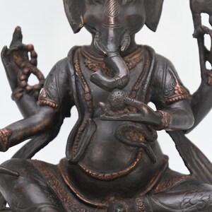 Lotus Sitting Lord Ganesh Statue Ganesha Handmade Elephant Head ...