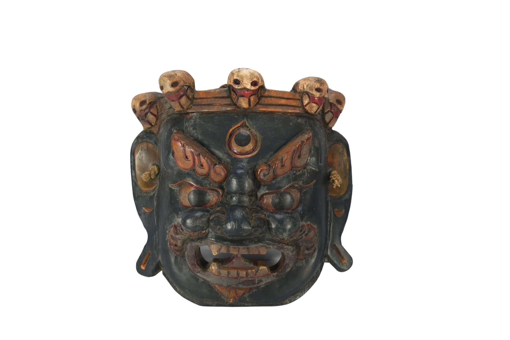 Lord Bhairab Wooden Face Mask Handmade Hindu Deity God Bhairav - Etsy