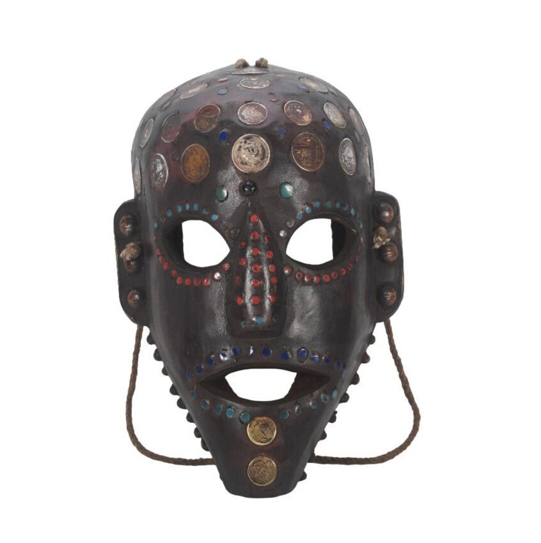 Coin Carved Antique Wooden Handcrafted Religious Wall Decorative Face ...