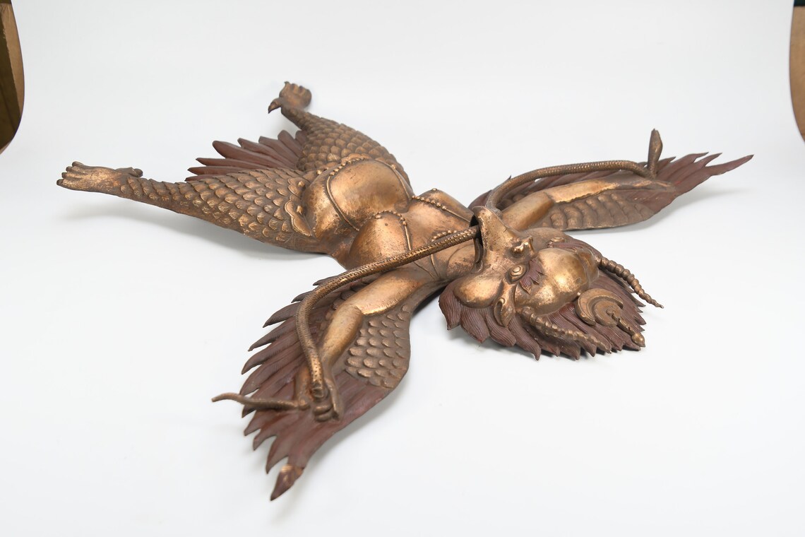 Garuda Wall Hanging Winged Copper Statue Repousse Sculpture - Etsy