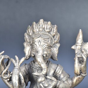 Lotus Sitting Lord Ganesh Statue Vintage Handmade Hindu God Ganesha ...