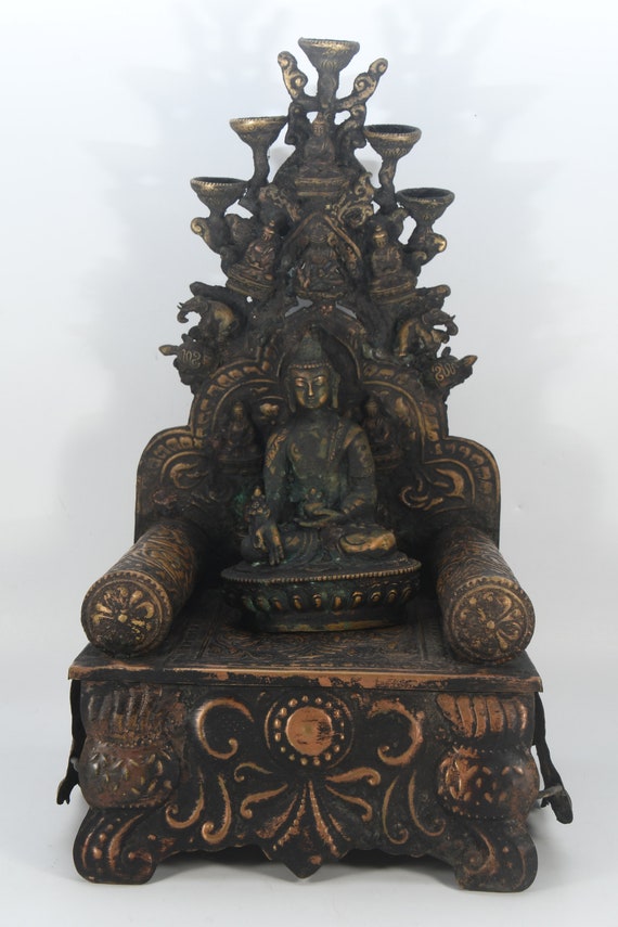 Ancient Copper Lord Buddha Vintage Sculpture Tibetan Handmade - Etsy