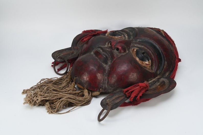 Wall Hanging Antique Shaman Lakhe Mask Handmade Carved Lakhey - Etsy