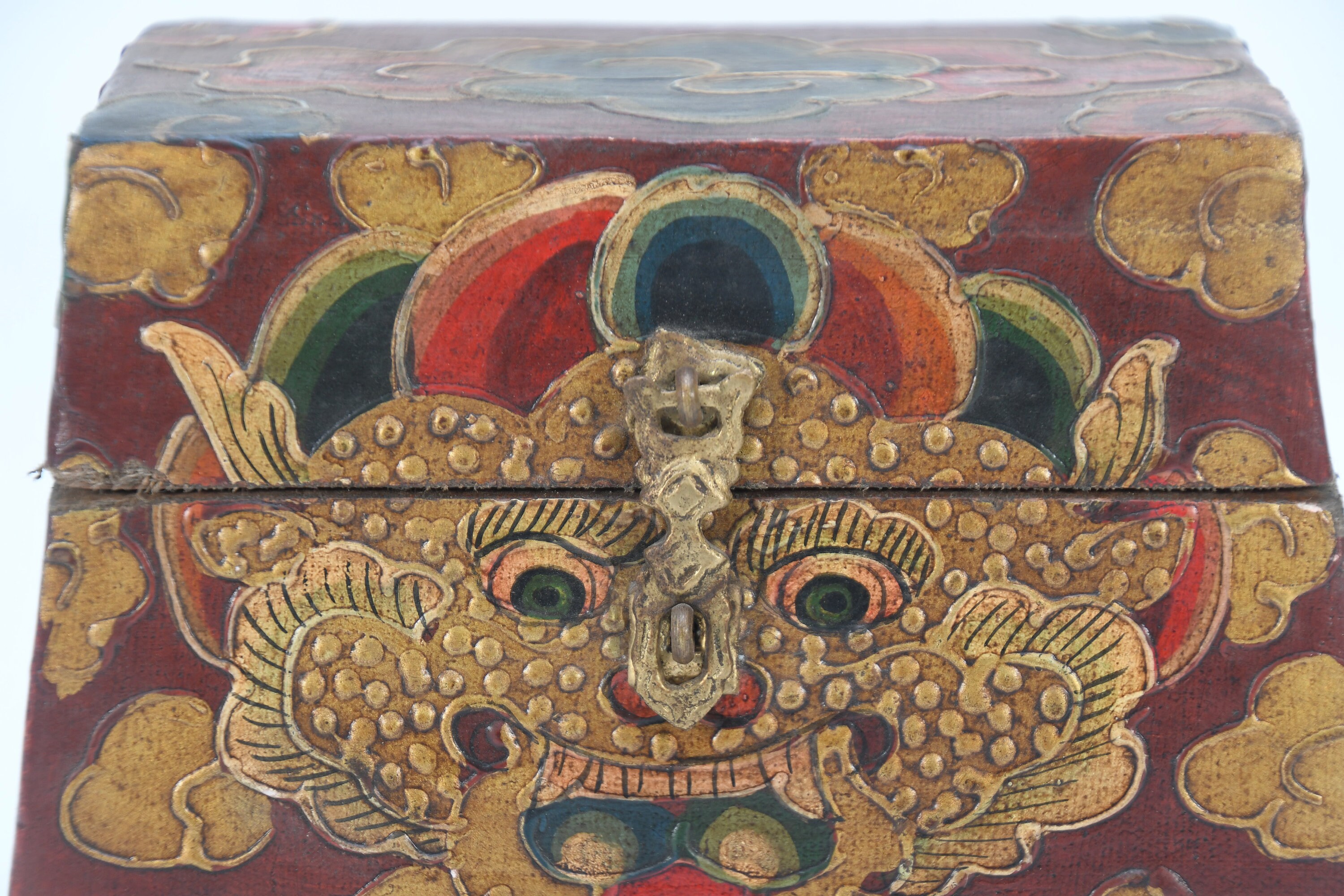 Buddhist Handmade Wooden Nepal Box Painted Treasure Container - Etsy