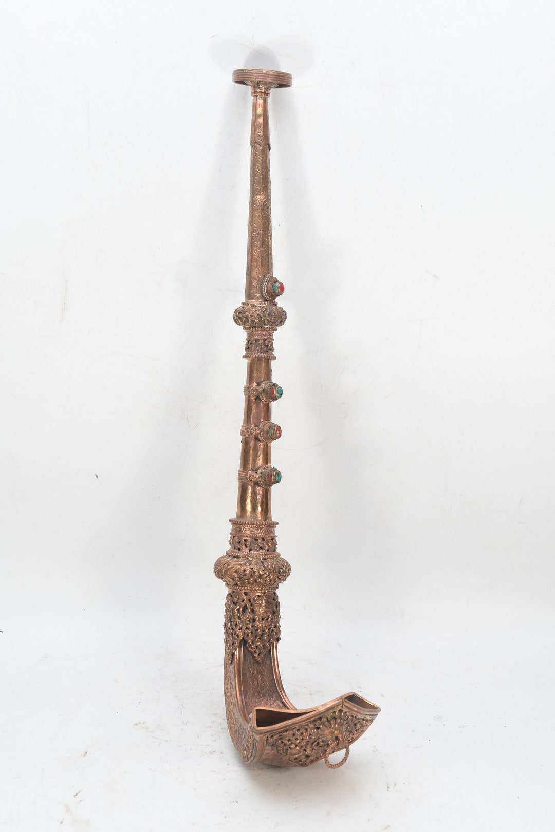 Ancient Copper Traditional Tibetan Crafted Lamas Trumpet From Nepal ...