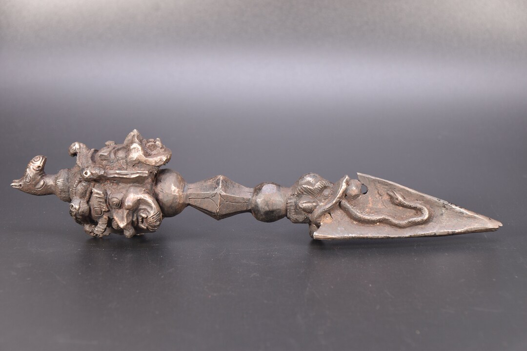 Bronze Tibetan Buddhist Ritual Dagger Pure Amulet Buddhist Phurba Horse ...