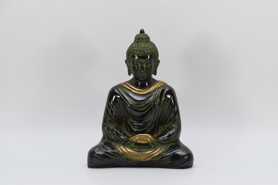 Meditation Blessing Antique Buddha Statue Handcrafted Dhyana - Etsy