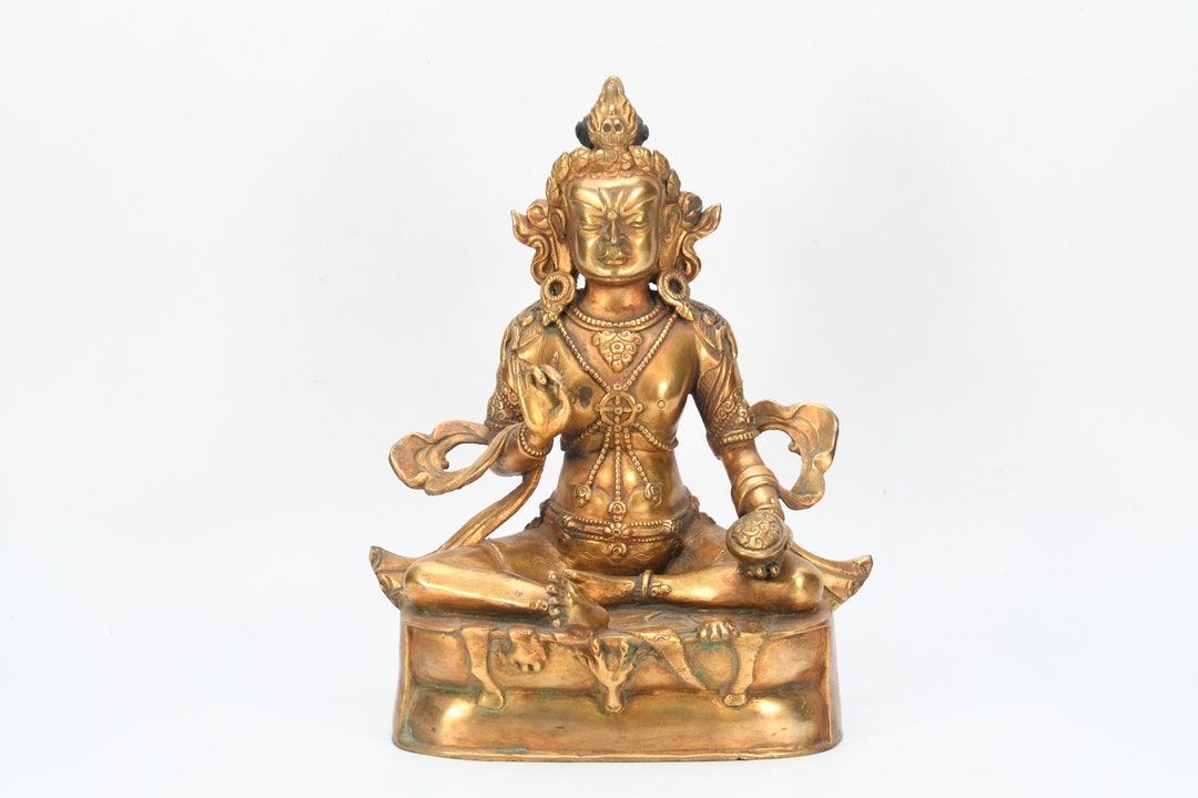 Gold Plated Guru Marpa Statue, Handmade Tibetan Bodhisattva Sculpture ...