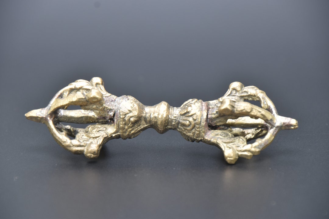 Old Tibetan Dorje Tantric Antique Ritual 4 Pronged Rare Thunderbolt ...