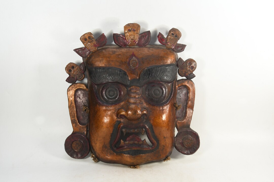 Ancient Ceremonial Iron Crafted Bhairav Mahakala Handmade Tribal ...