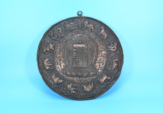 The Ten Syllables of the Kalachakra Mantra Wall Hanging Plate - Etsy ...