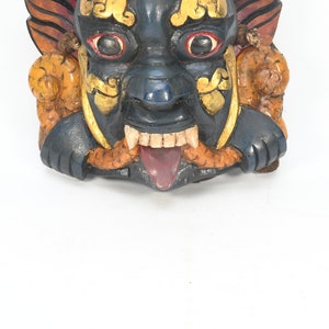 Wood Carved Chhepu Mask Antique Tibetan Vintage Shaman Mask Antique ...