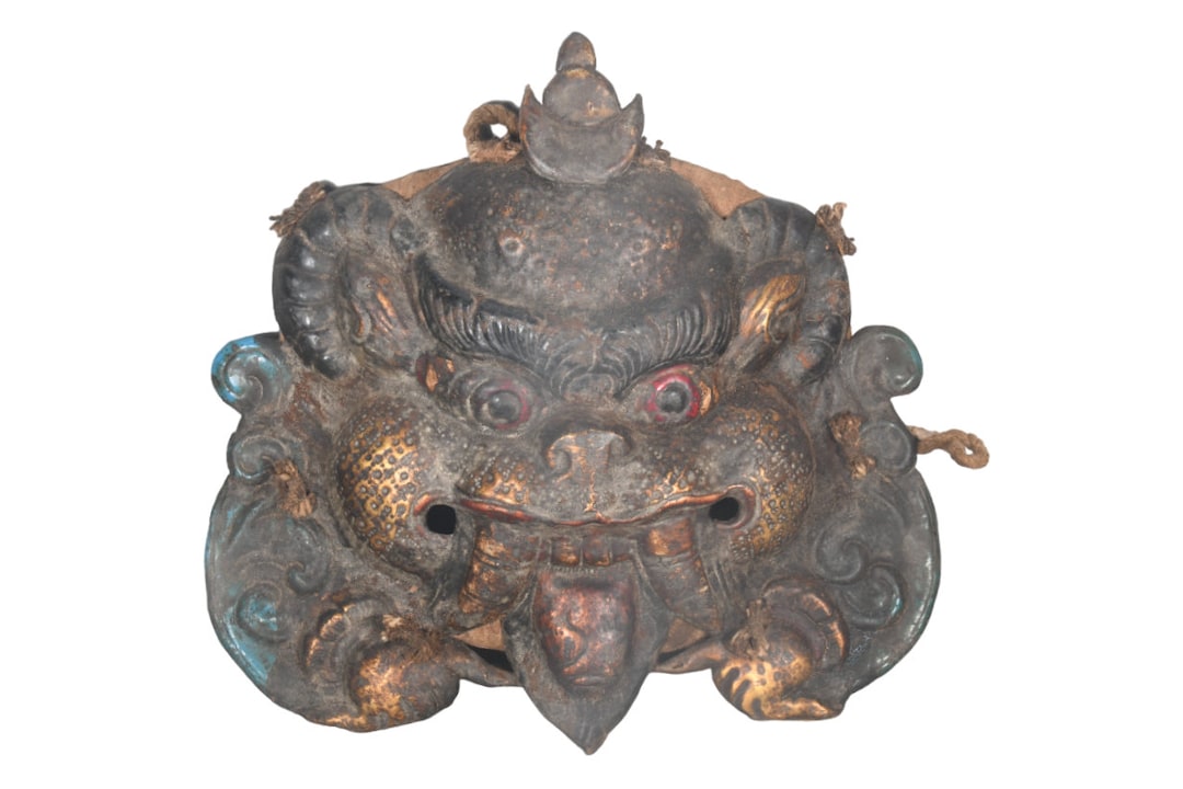 Handcrafted Tibetan Chhepu Bird Shaman Mask: Antique Brass Decorative ...