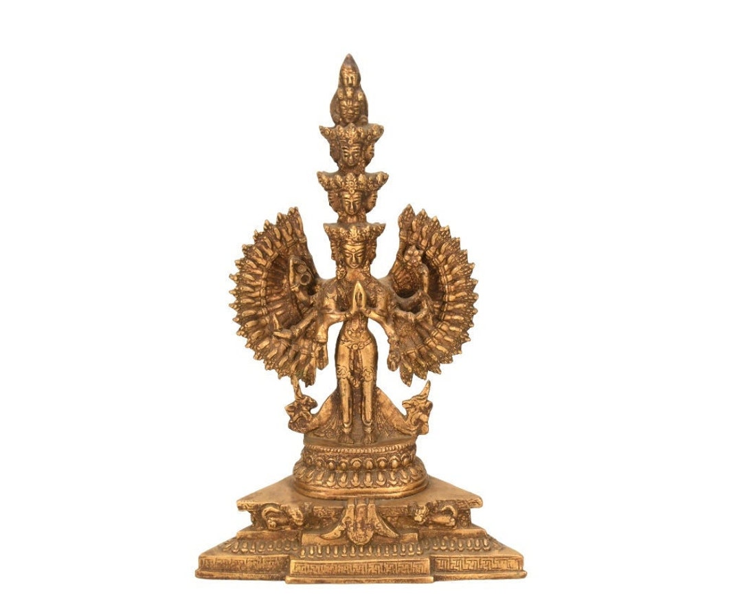 1000 Arm Avalokiteshvara Buddha Statue Antique Tibetan Buddhism ...