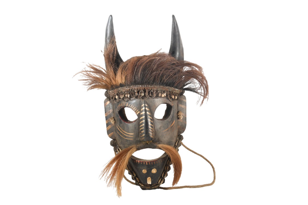 Jhakri Wooden Wall Hanging Tribal Art Tibetan Tantrism Shaman Mask Home ...