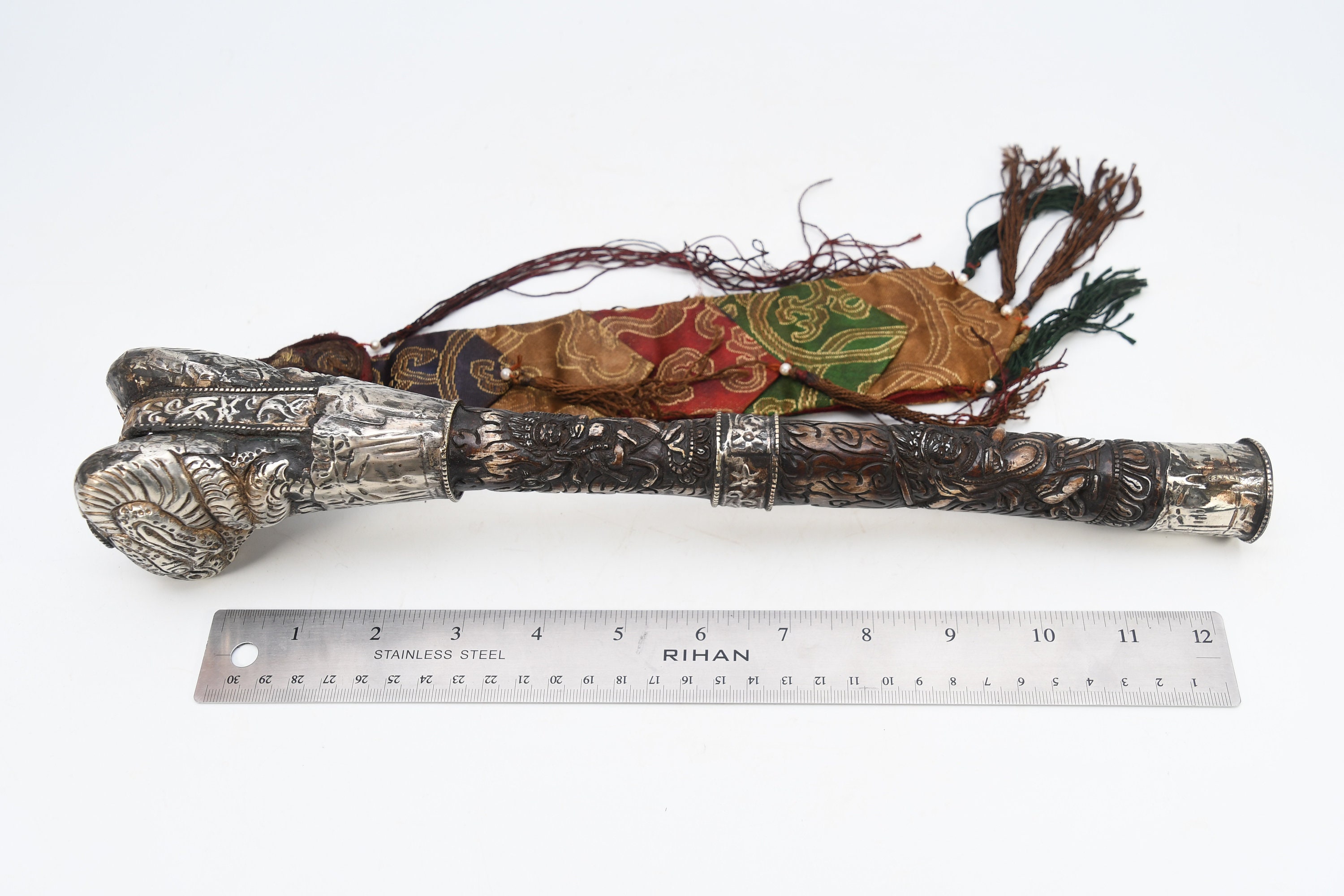 Double Mahakala Hand Carved Kangling Tibetan Silver Inlay - Etsy