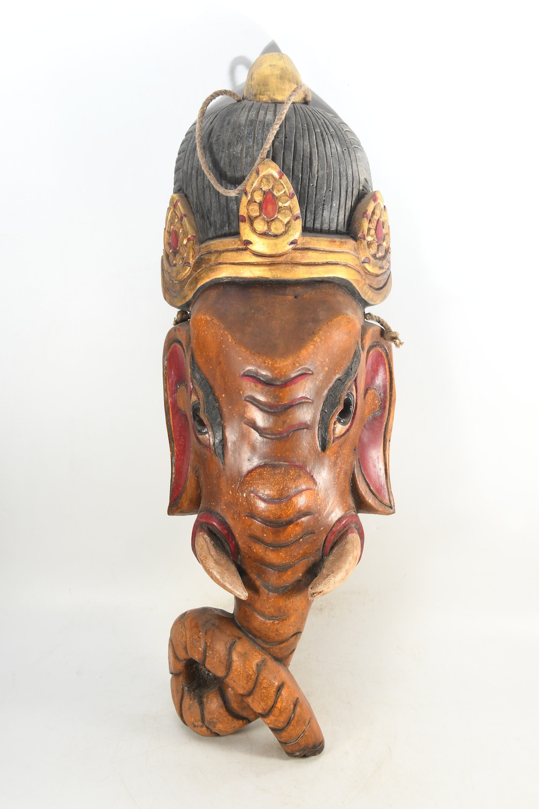 Religious Elephant Head Lord Ganesha Wood Crafted Wall-decoration ...